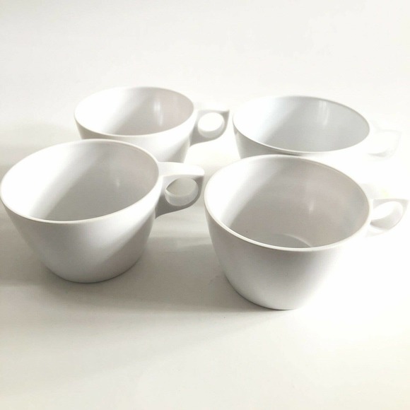 Dining | 4 Vintage White Coffee Cups Texas Ware | Poshmark